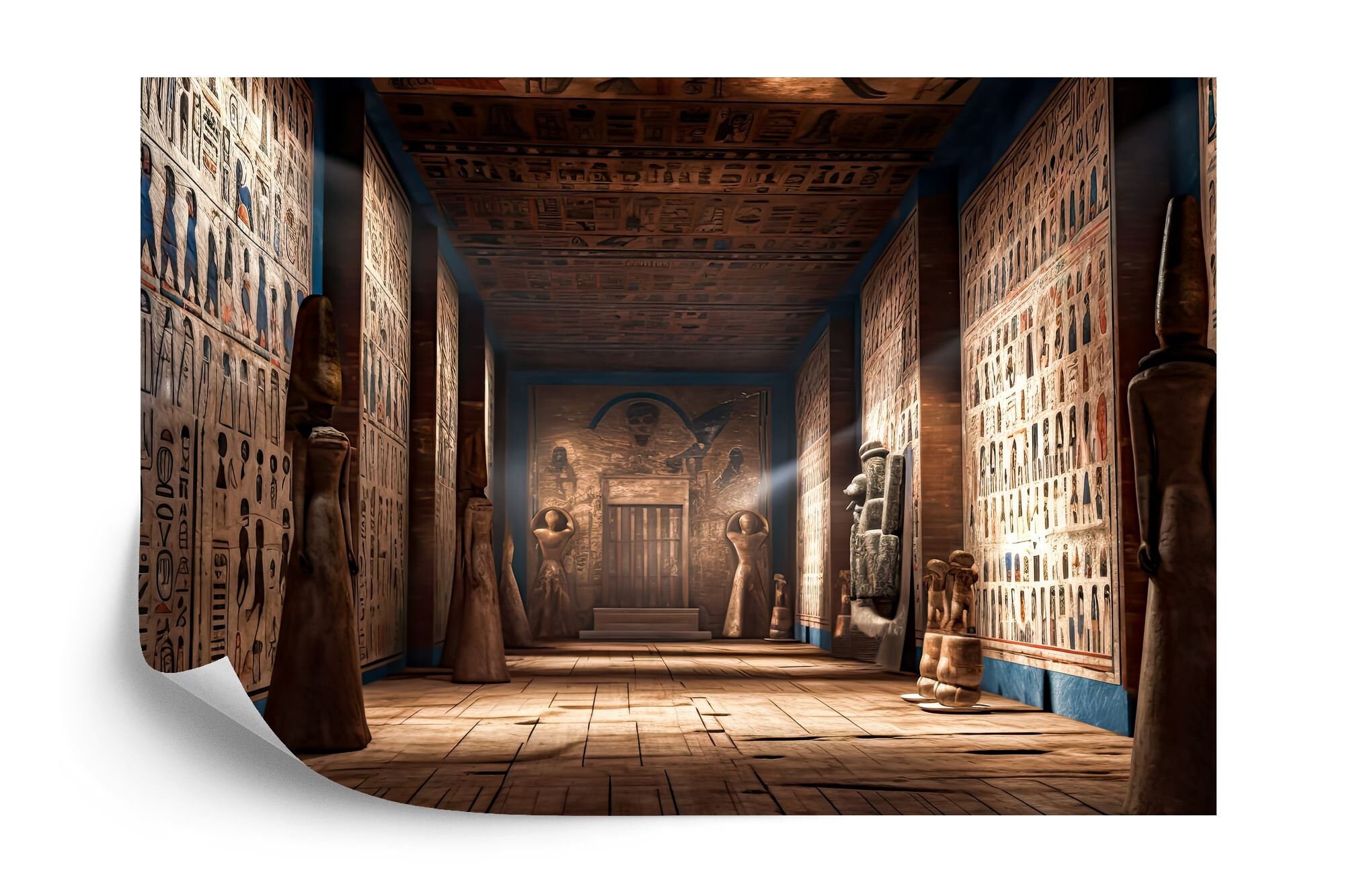Ancient Egyptian Room Temple With Pharaohs Hieroglyphics, Generative AI ...
