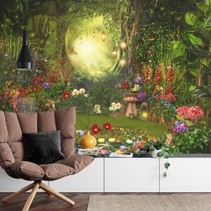 Fairytale Magical Forest at Night Generative AI Gift, Art Print ...