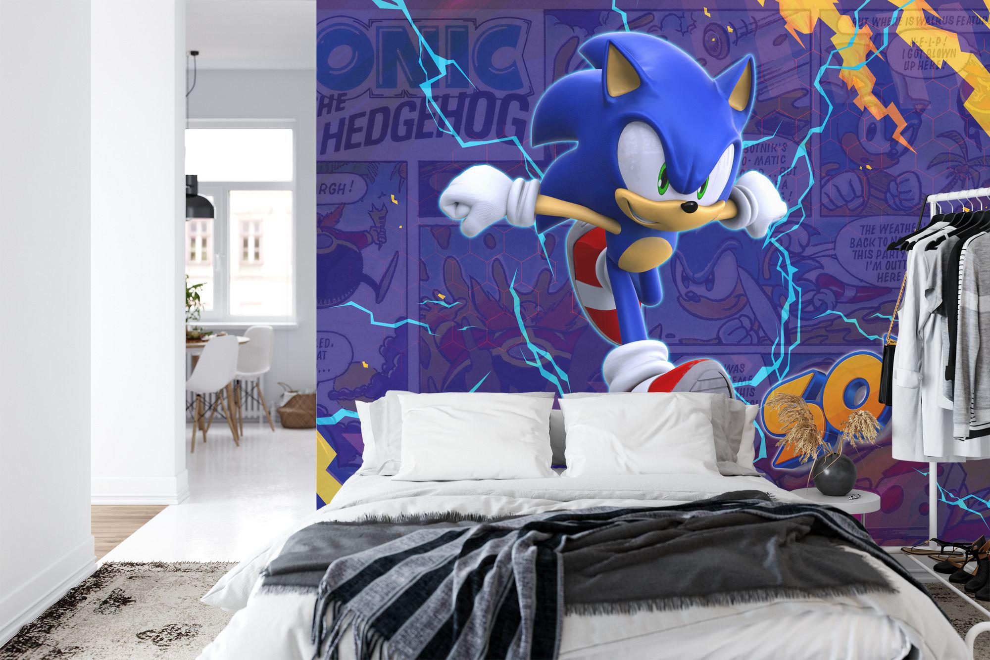 Sonic Kids Room Wallpaper Mural, Removable Peel and Stick Wall Decal - Etsy