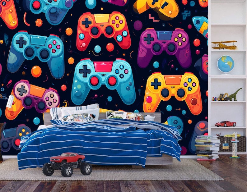 Games Theme Gaming Room Art Game Controller Game Pads Decal - Etsy