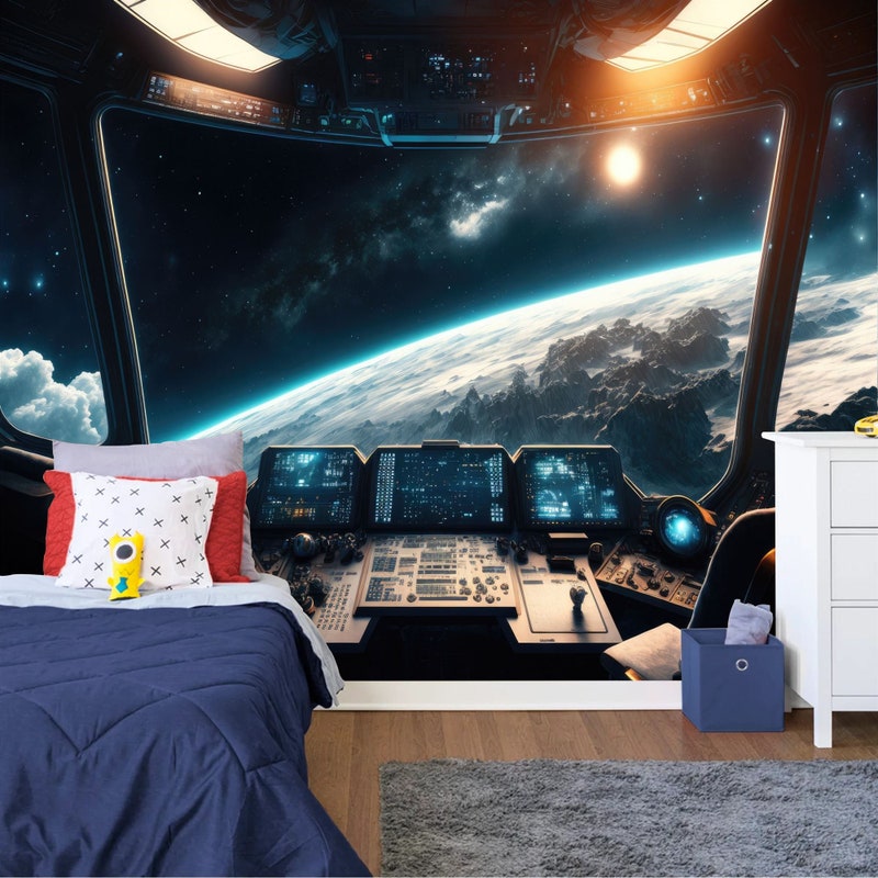 Space Wall Mural - Etsy