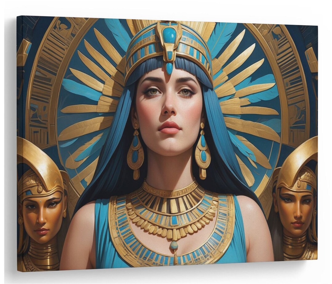 Stunning Ancient Egyptian Pharaonic Queen AI Generated Natural Canvas ...