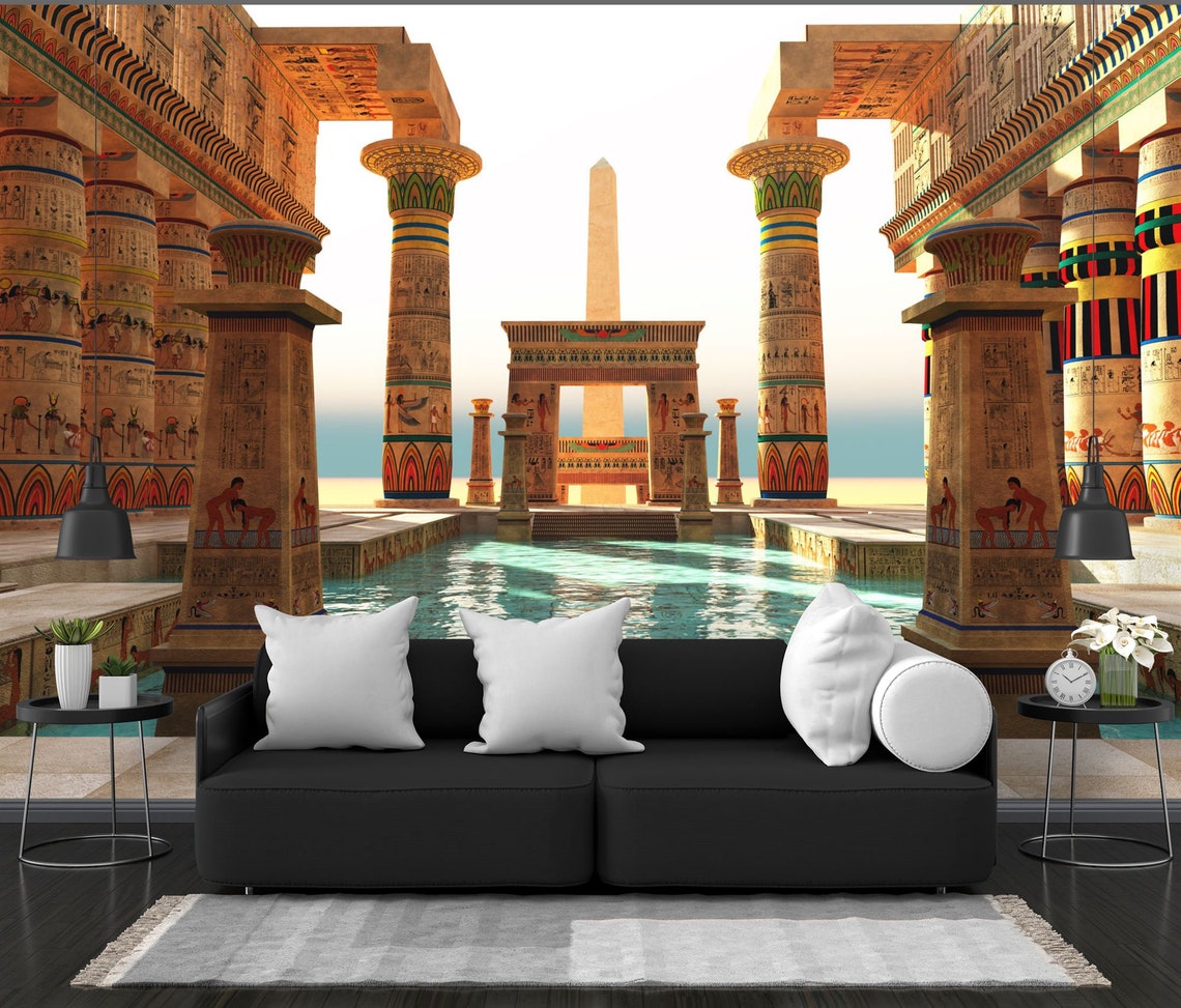 Ancient Egypt Swimming Pool Hieroglyphic Engravings, Sunny Temples Easy ...