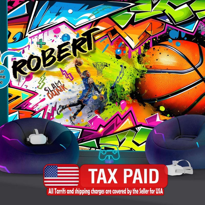 Basketball Graffiti Decal - Etsy UK