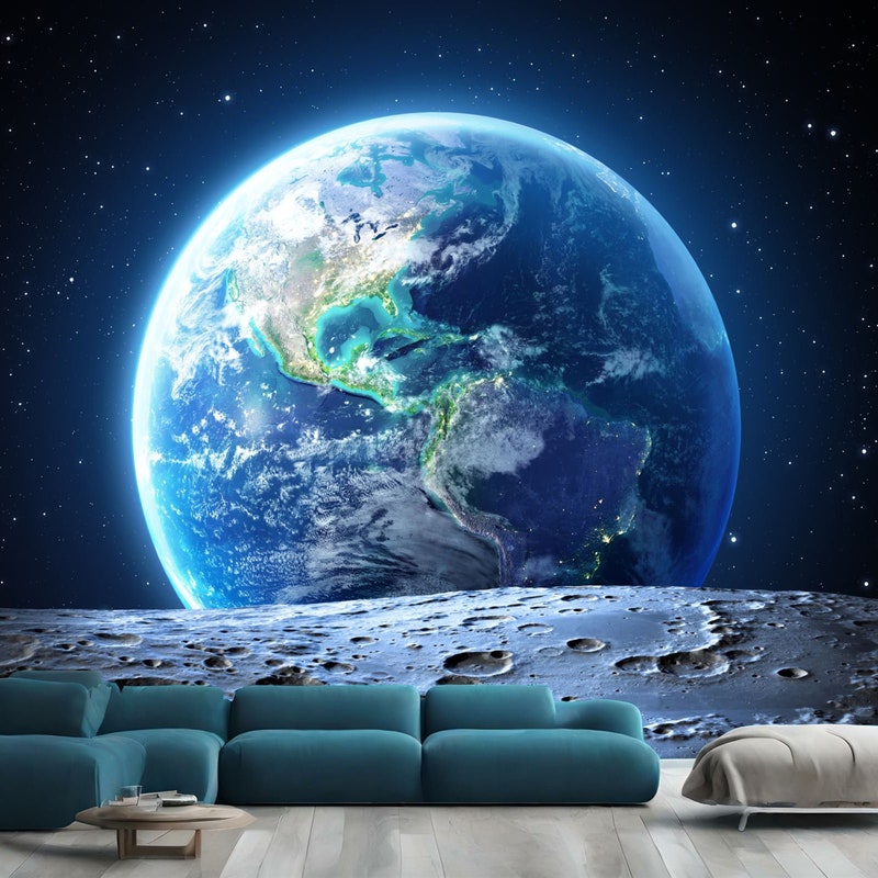 Moon Surface Wall Decal - Etsy UK