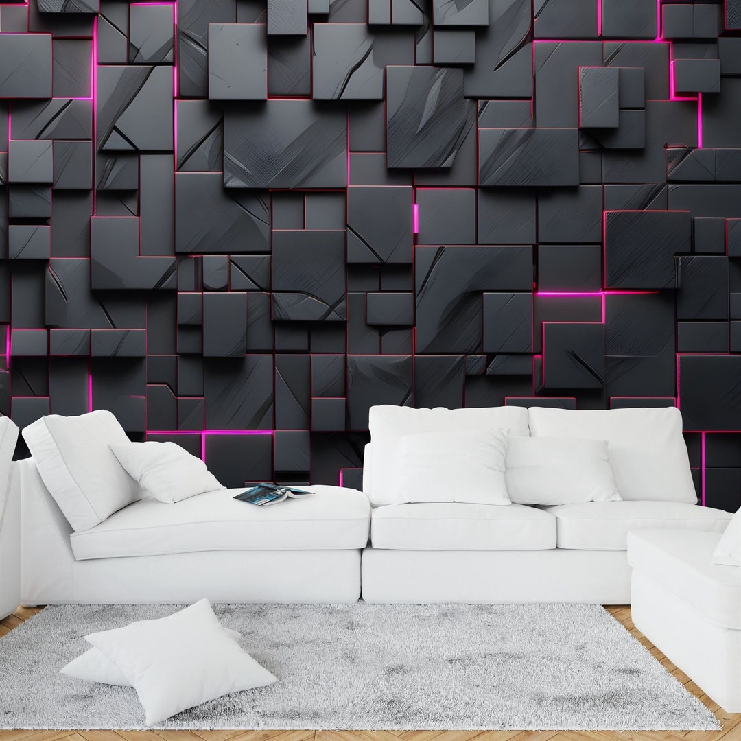 3D Carbon Tiles Abstraction Modern Decor Gift, Art Print Photomural ...