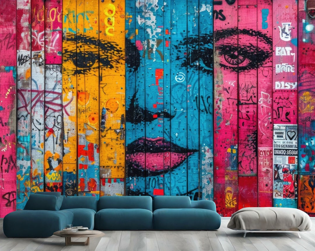 Collage of Urban Graffiti Street Art Colorful Gift, Art Print ...