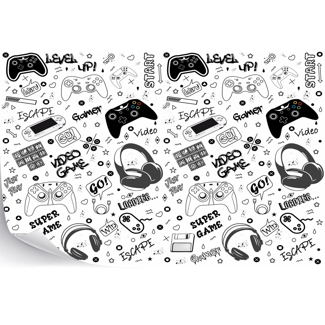 Games Theme Gaming Room, Custom Art, PERSONALIZED NAME Decal Sticker ...