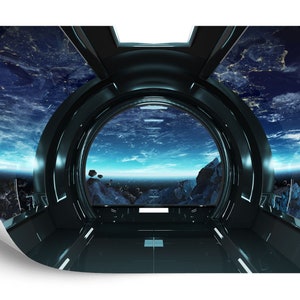 Outer Space Spaceship Window View Gift, Stars Astronomy Kids Room Decor ...