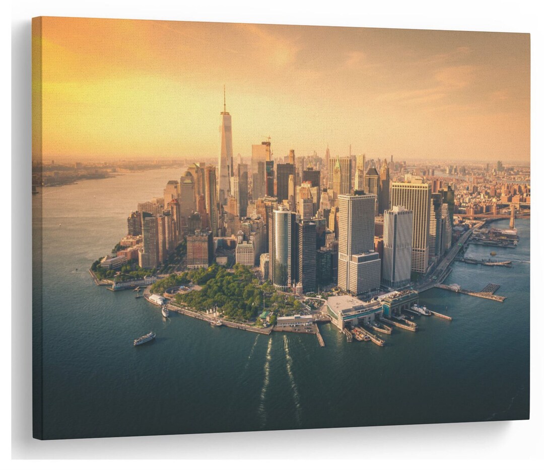 Manhattan New York City From Above Ariel Photography Sunset Natural ...