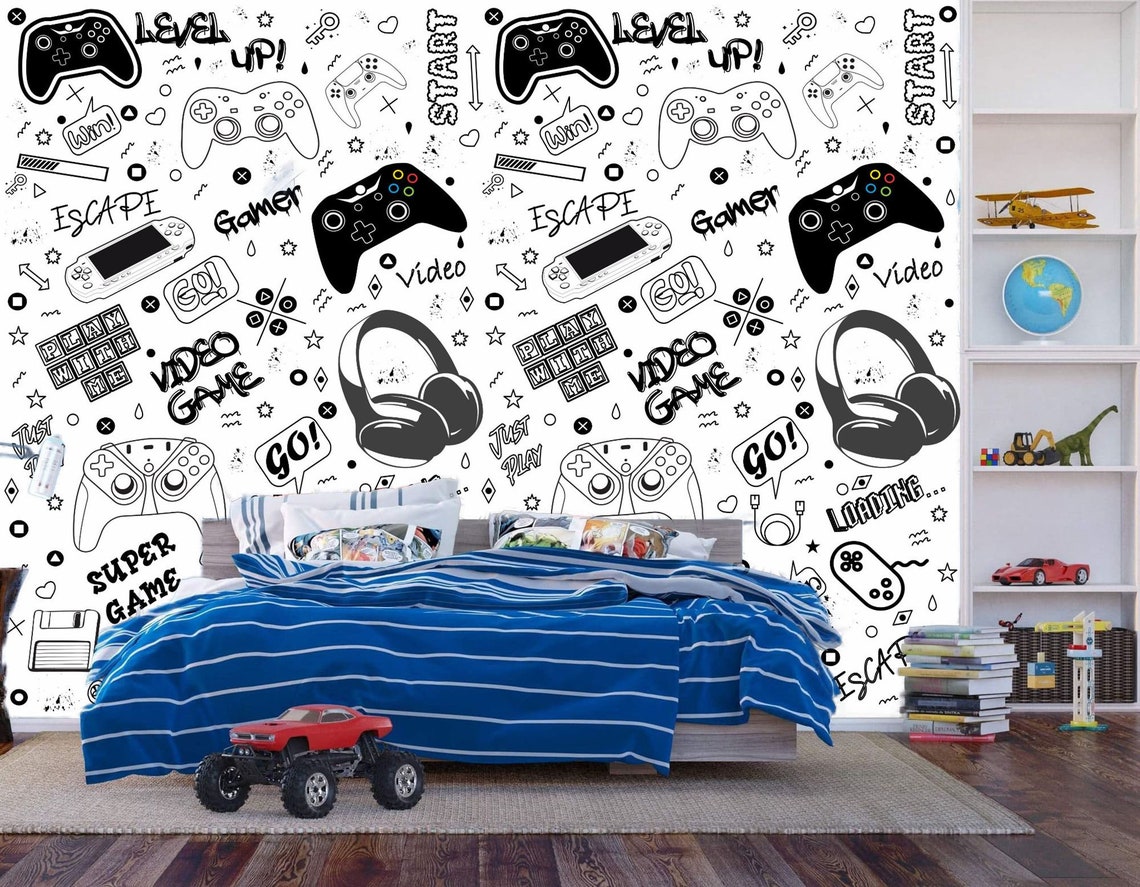 Games Theme Gaming Room, Custom Art, PERSONALIZED NAME Decal Sticker ...