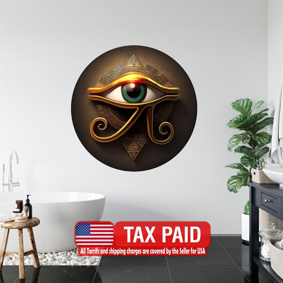 Eye of Horus Wall Decal: Ancient Egypt Circle Mural, Peel and Stick - Etsy