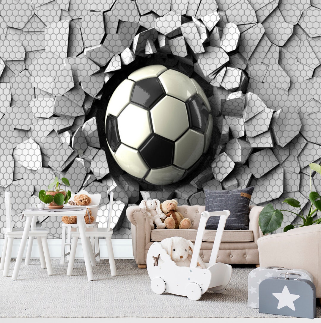 Football Soccer Illustration Wallpaper Mural Art Print Photomural Wall ...