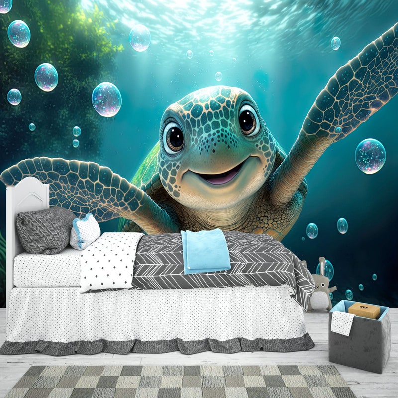 Sea Turtle Mural - Etsy