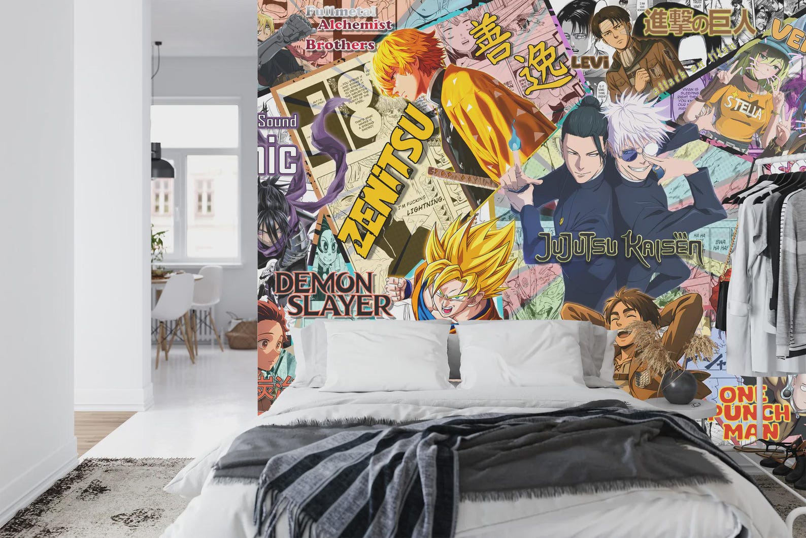 Anime Manga Collage Wallpaper Crossover, Comics Wall Mural - Etsy