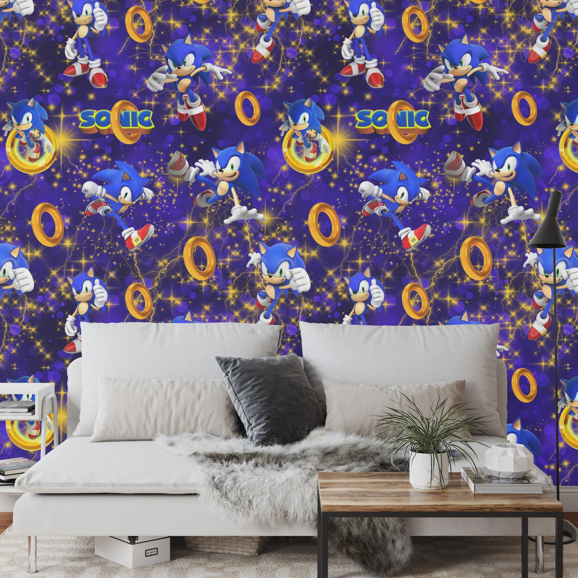 Sonic Kids Room Wallpaper Mural, Removable Peel and Stick Wall Decal - Etsy