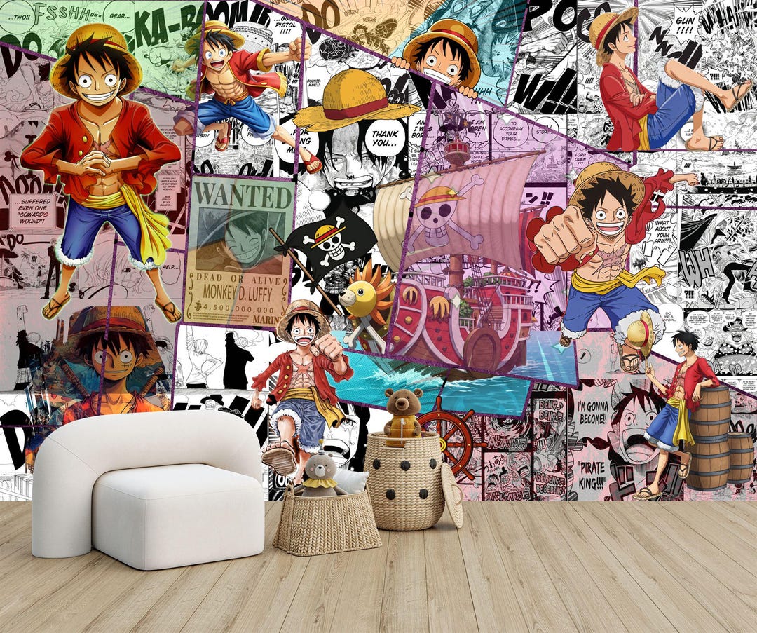 Anime Manga Collage Wallpaper Crossover, Comics Wall Mural - Etsy