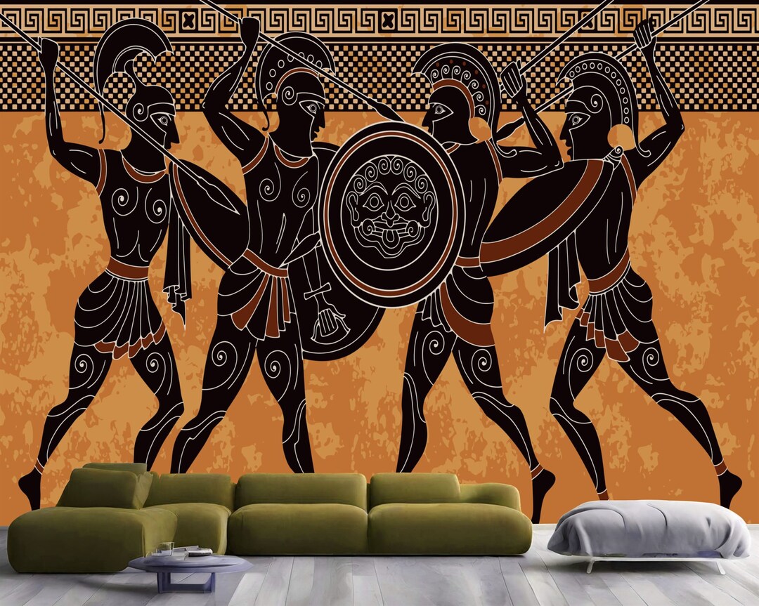 Ancient Greek Warriors Spartan Culture Gift Art Print Photomural ...