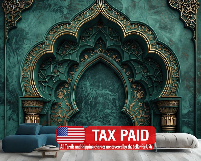 Islamic Arches Wallpaper Mural, Arabian Nights Decor, Peel and Stick - Etsy