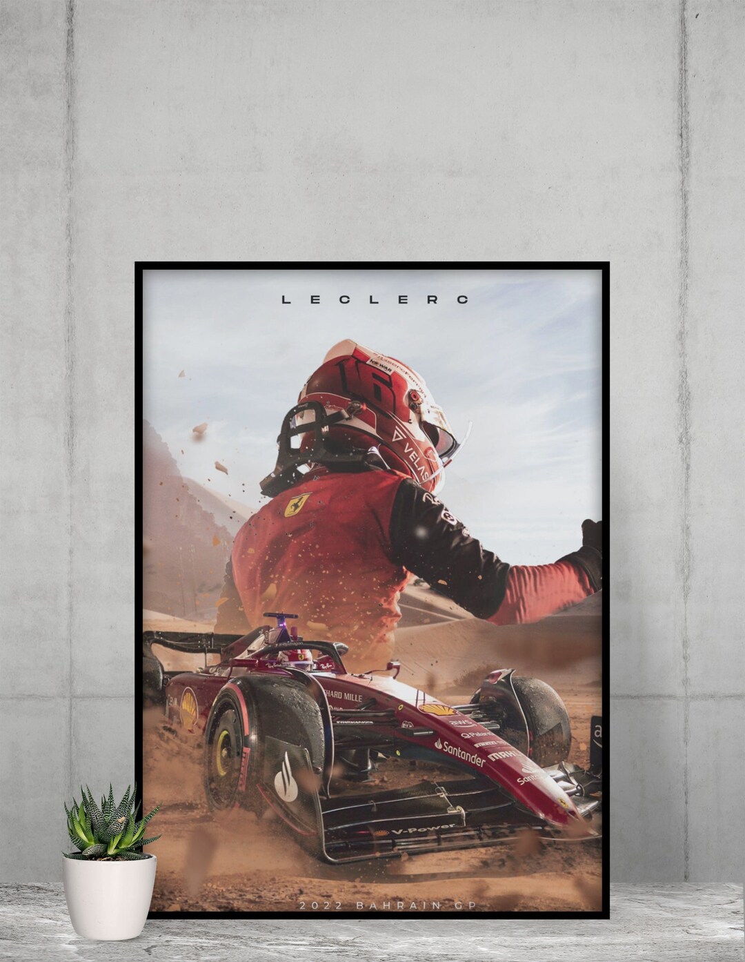 Charles Leclerc Poster Formula 1 Wall Art Charles Leclerc Sim Racing ...