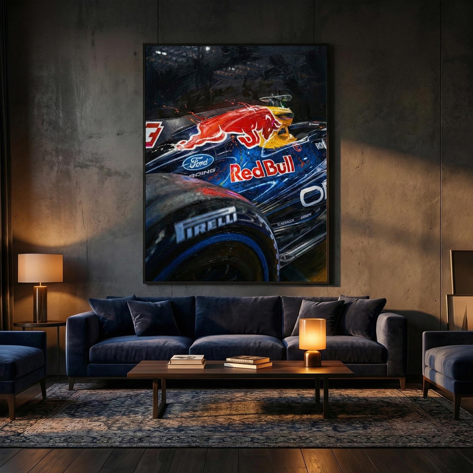 Max Verstappen Poster | Red Bull Racing |F1 | Impasto Oil Painting ...