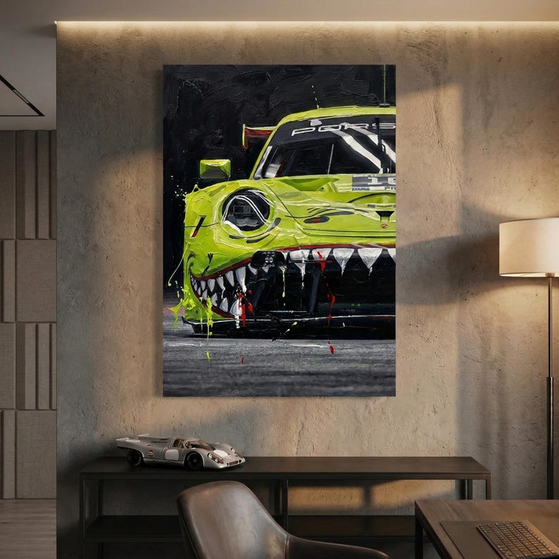 Porsche 911 GT3 R 'rexy' AO Racing Print | Impasto Motorsport Art ...