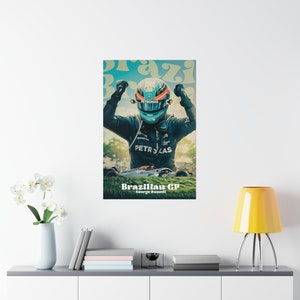 George Russell Poster Formula 1 Wall Art George Russell Sim Racing ...