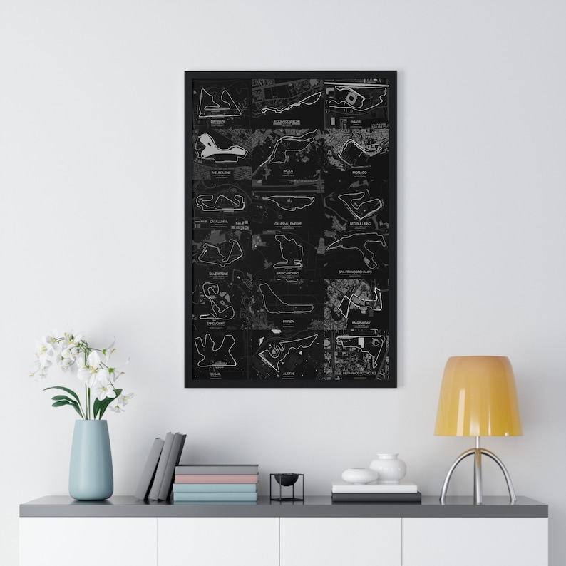 2023 Track Poster Formula 1 Wall Art F1 Track Poster Sim Racing Decor ...