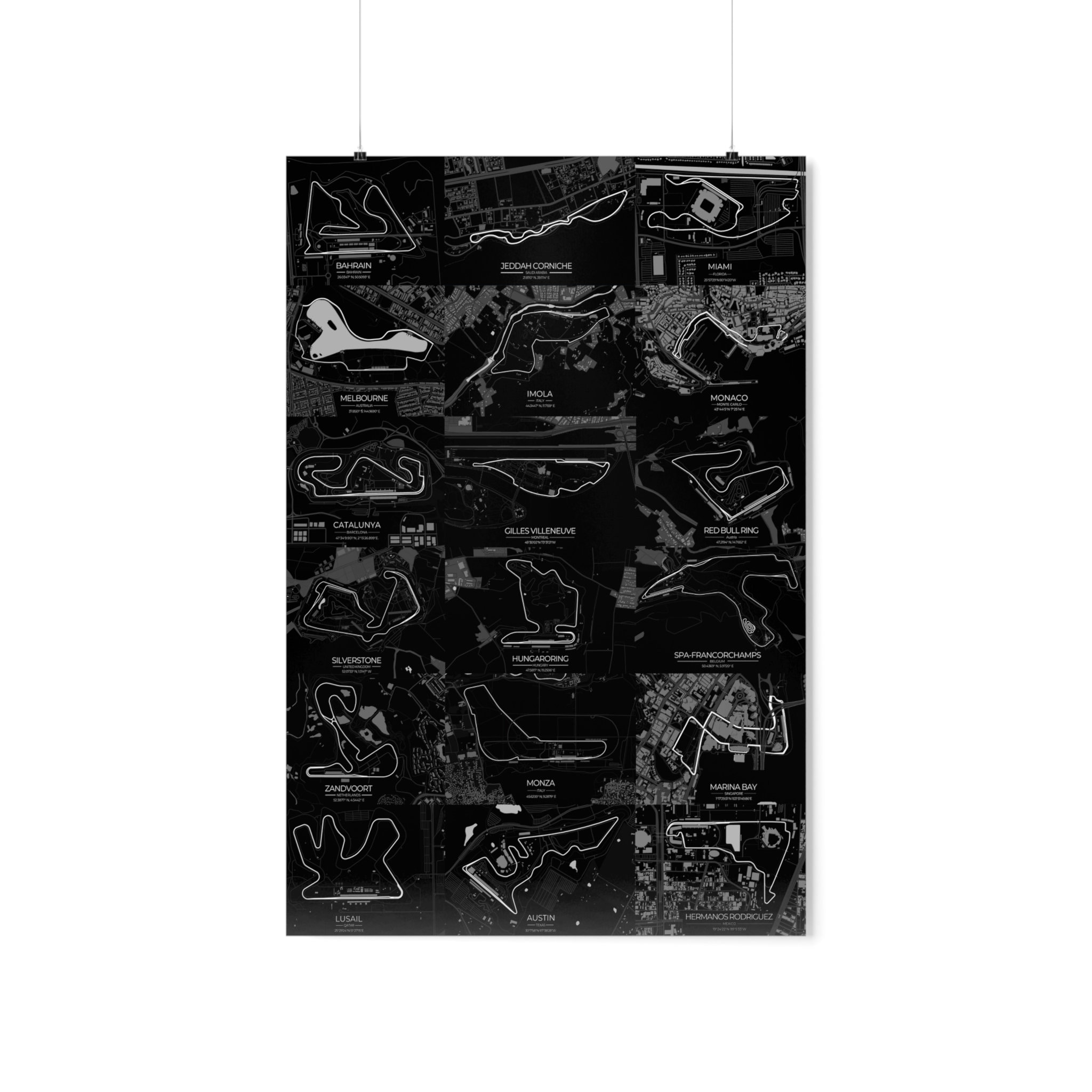 2023 Track Poster Formula 1 Wall Art F1 Track Poster Sim Racing Decor ...