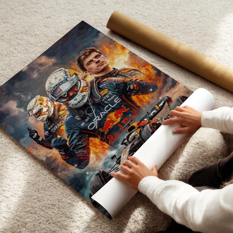 Max Verstappen Poster Formula 1 Wall Art Max Verstappen Sim Racing ...
