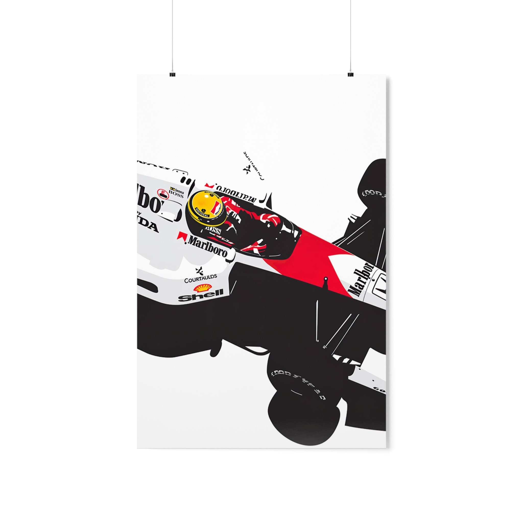 Ayrton Senna Poster Formula 1 Wall Art Ayrton Senna Sim Racing Decor F1 ...