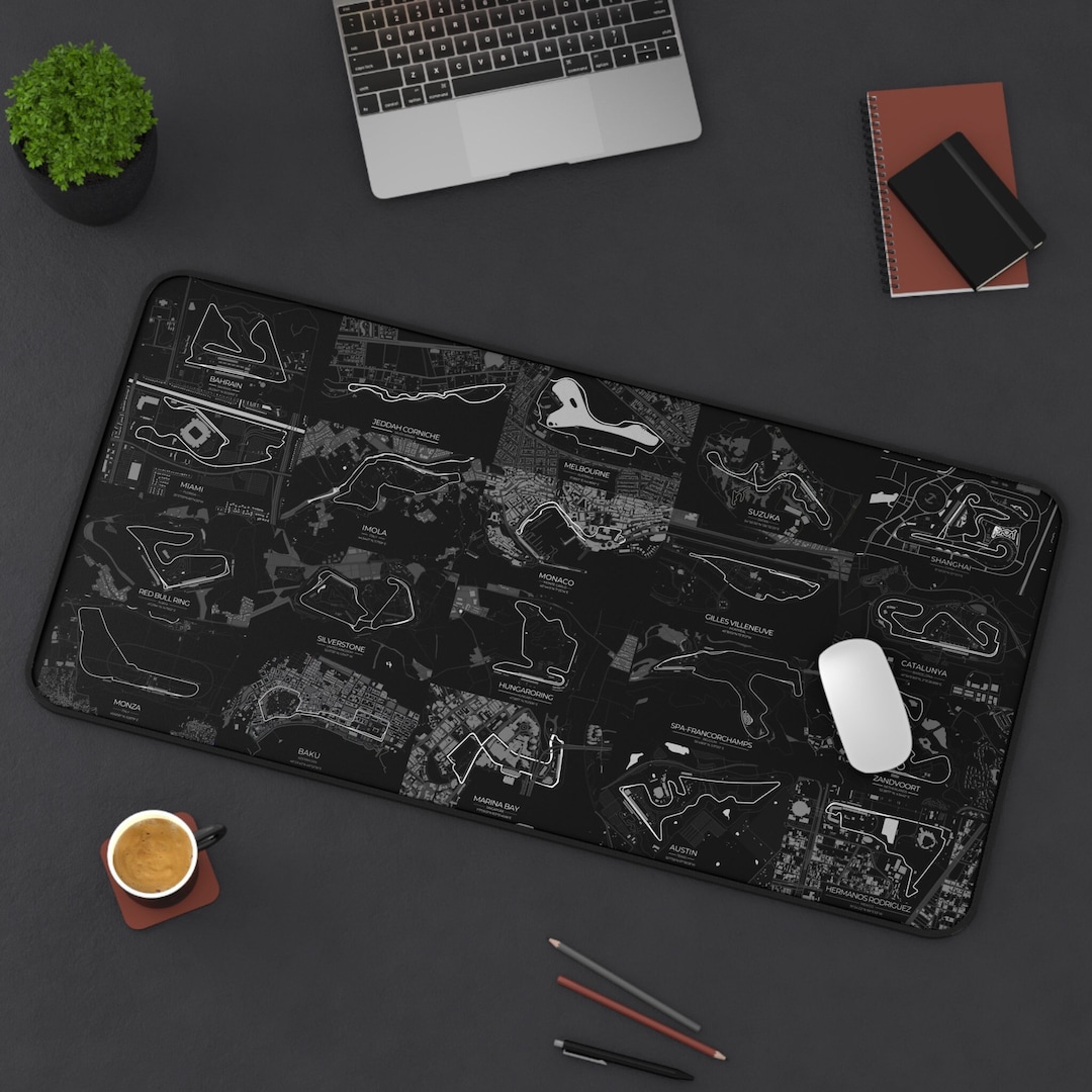 2024 Track Desk Mat Formula 1 Track Desk Mat Sim Racing Decor F1 Track ...