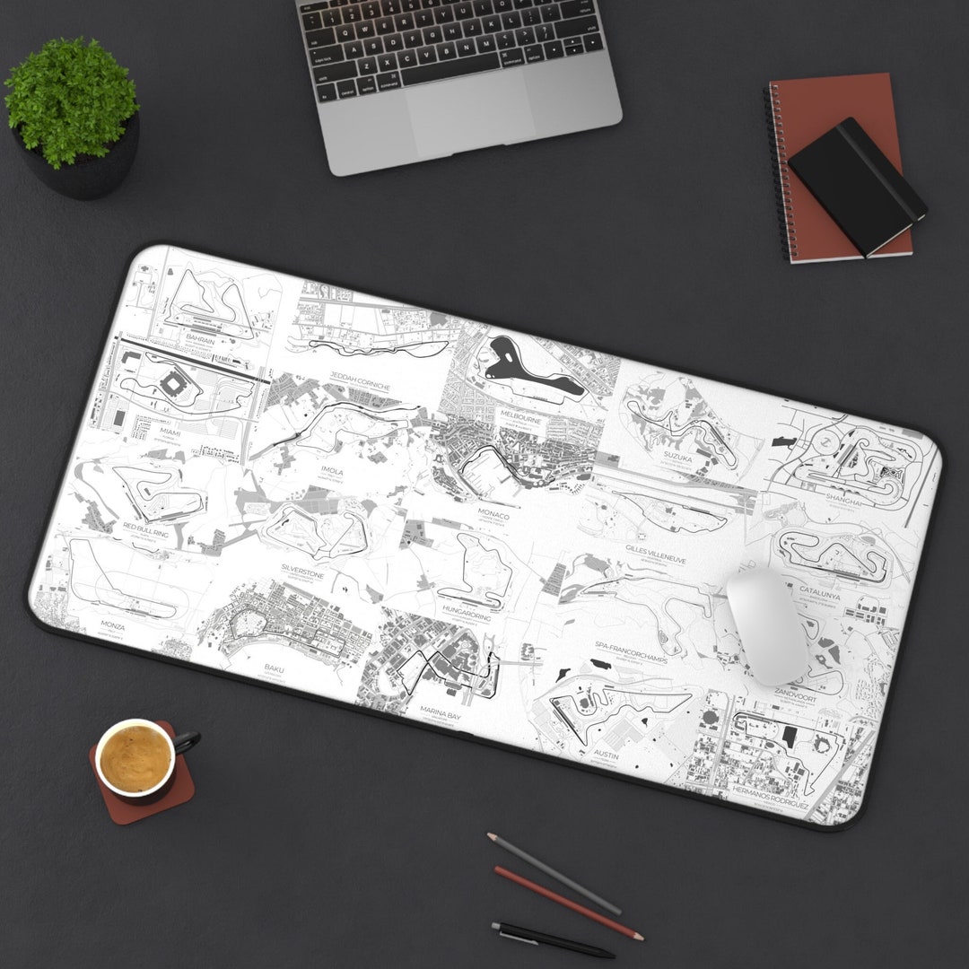 2024 Track Desk Mat Formula 1 Track Desk Mat Sim Racing Decor F1 Track ...