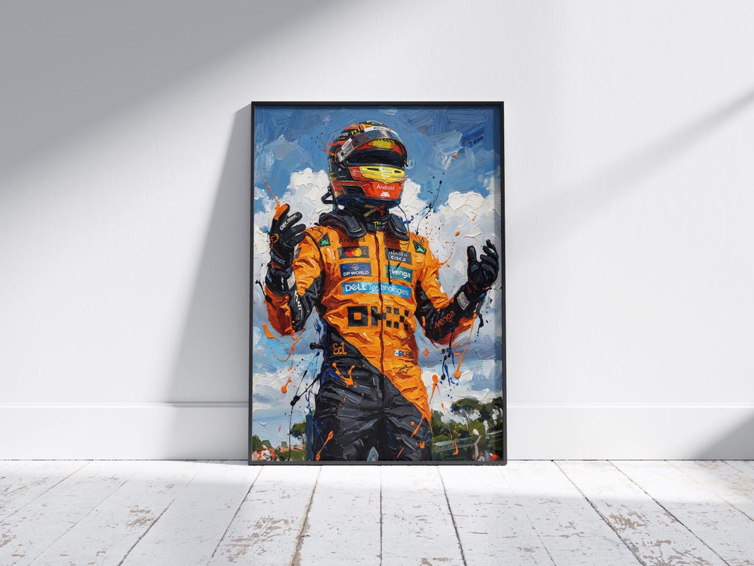 Oscar Piastri OP81 Art Print | Mclaren F1 Team Poster | Impasto Oil ...