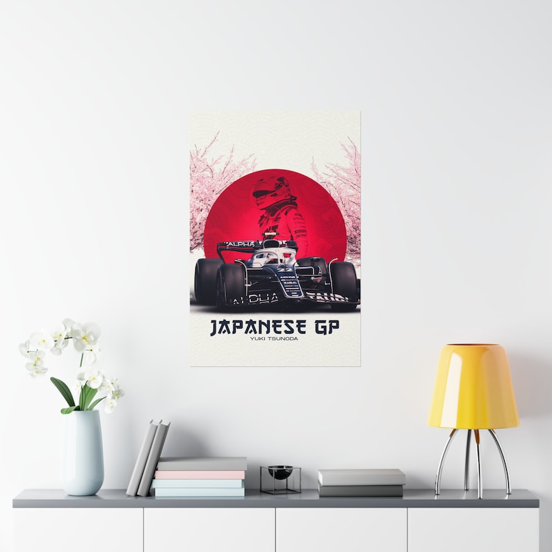 Yuki Tsunoda Poster Formula 1 Wall Art Yuki Tsunoda Sim Racing Decor F1 ...