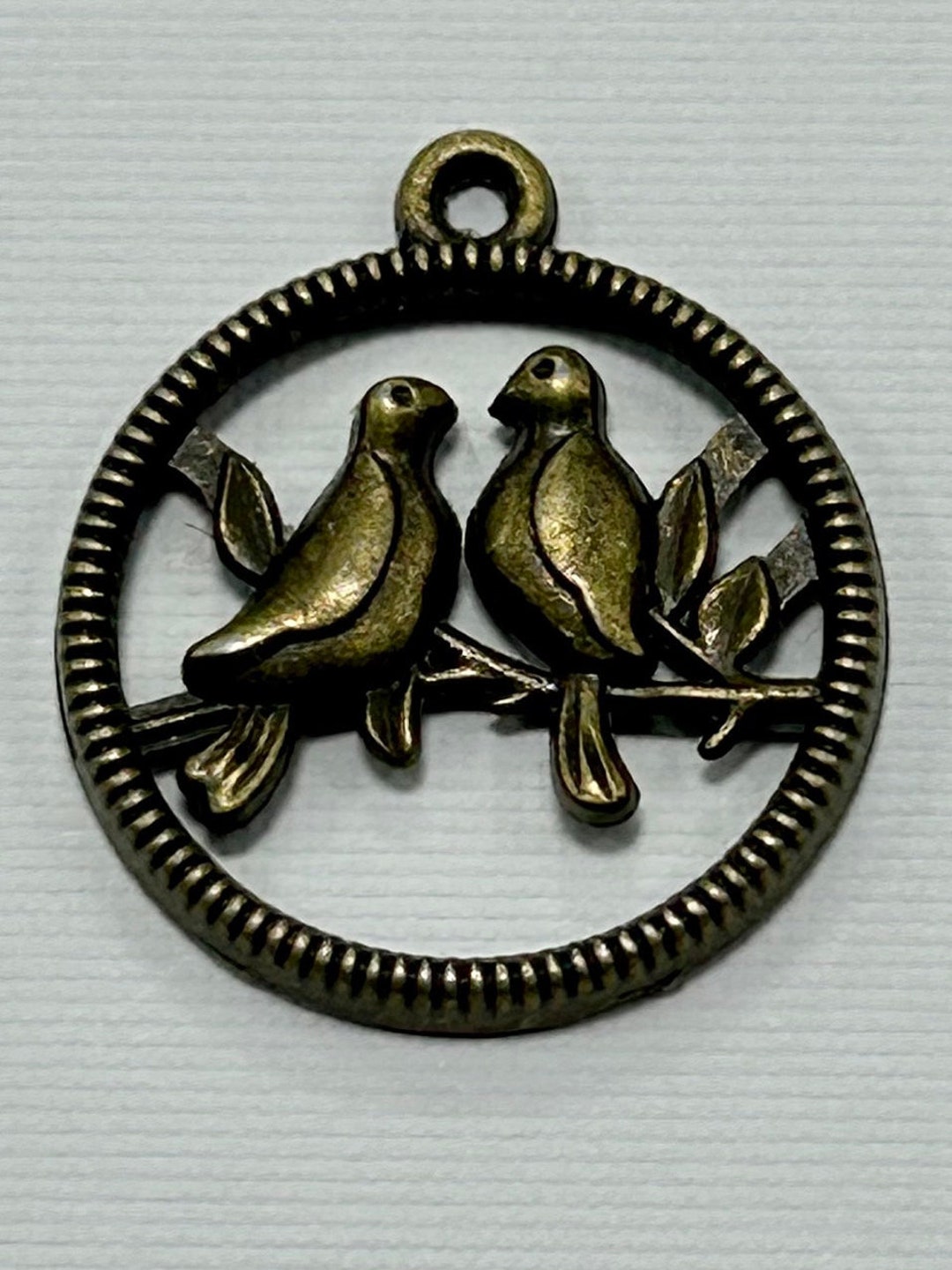 Antique Bronze Love Birds Charm Pendants 10 Pieces - Etsy