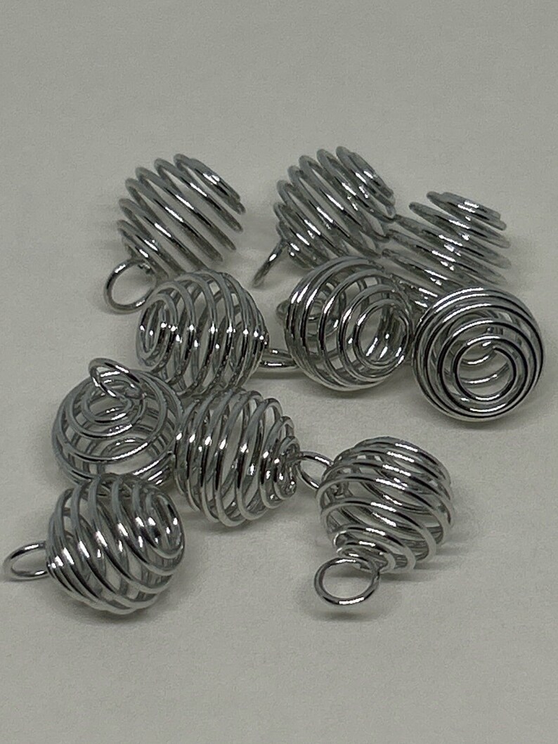 Mini Bead Cage Lantern Pendants Antique Silver Finish 10 Pieces - Etsy