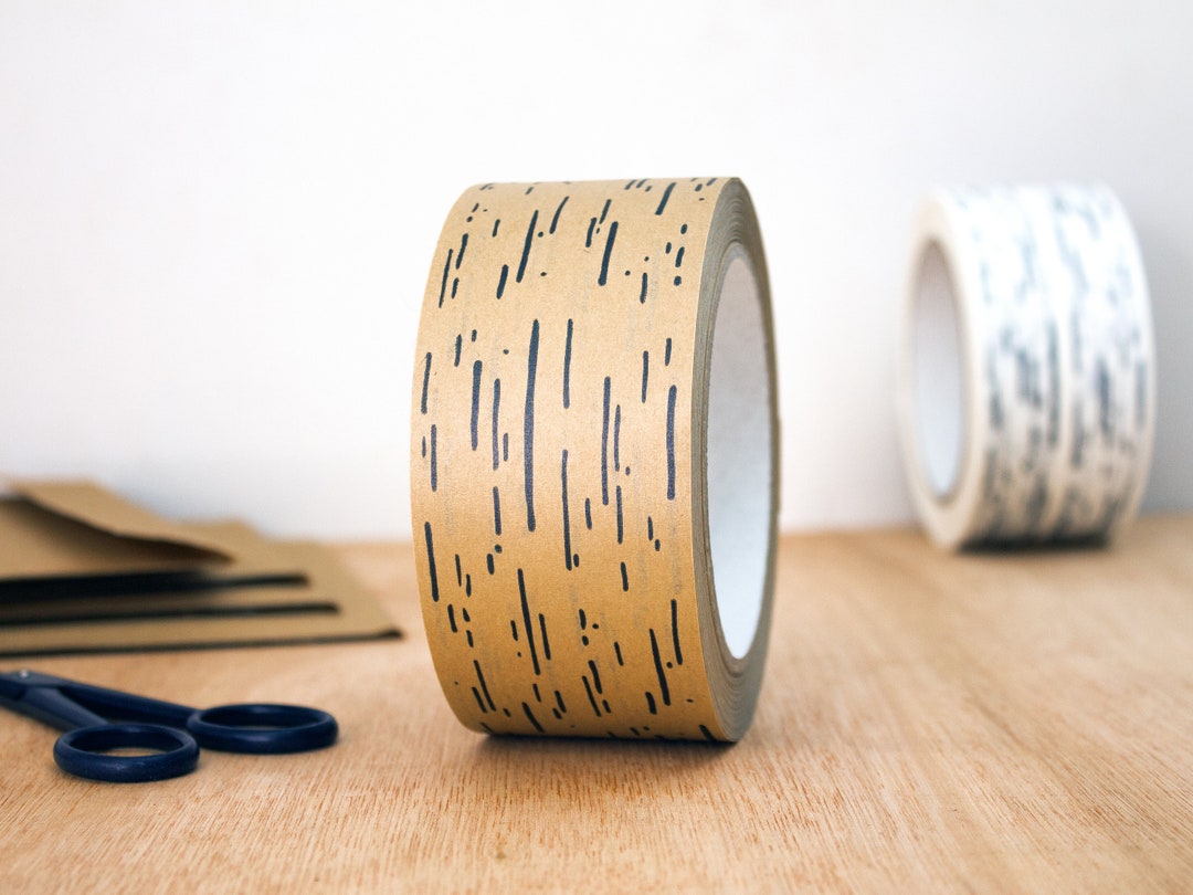 100% Recyclable Kraft Paper Packaging Tape Birch Tree Bark Striped ...
