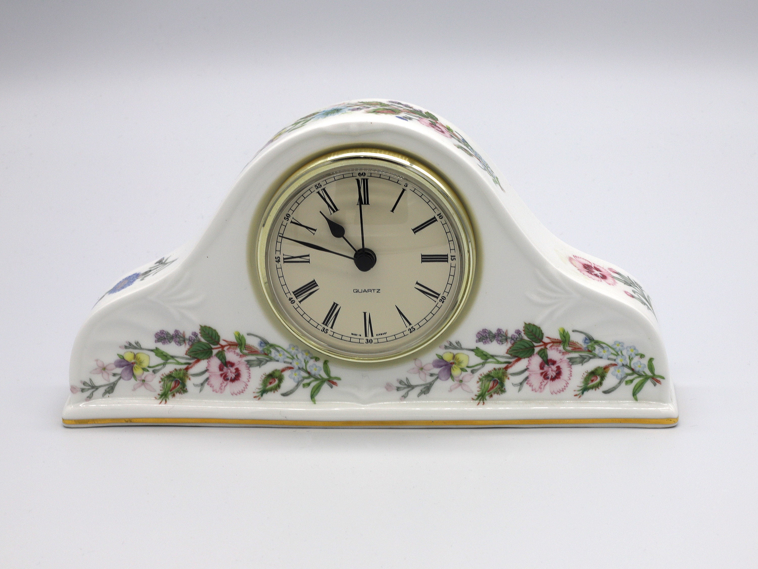 Aynsley Wild Tudor Mantle Clock - Etsy UK