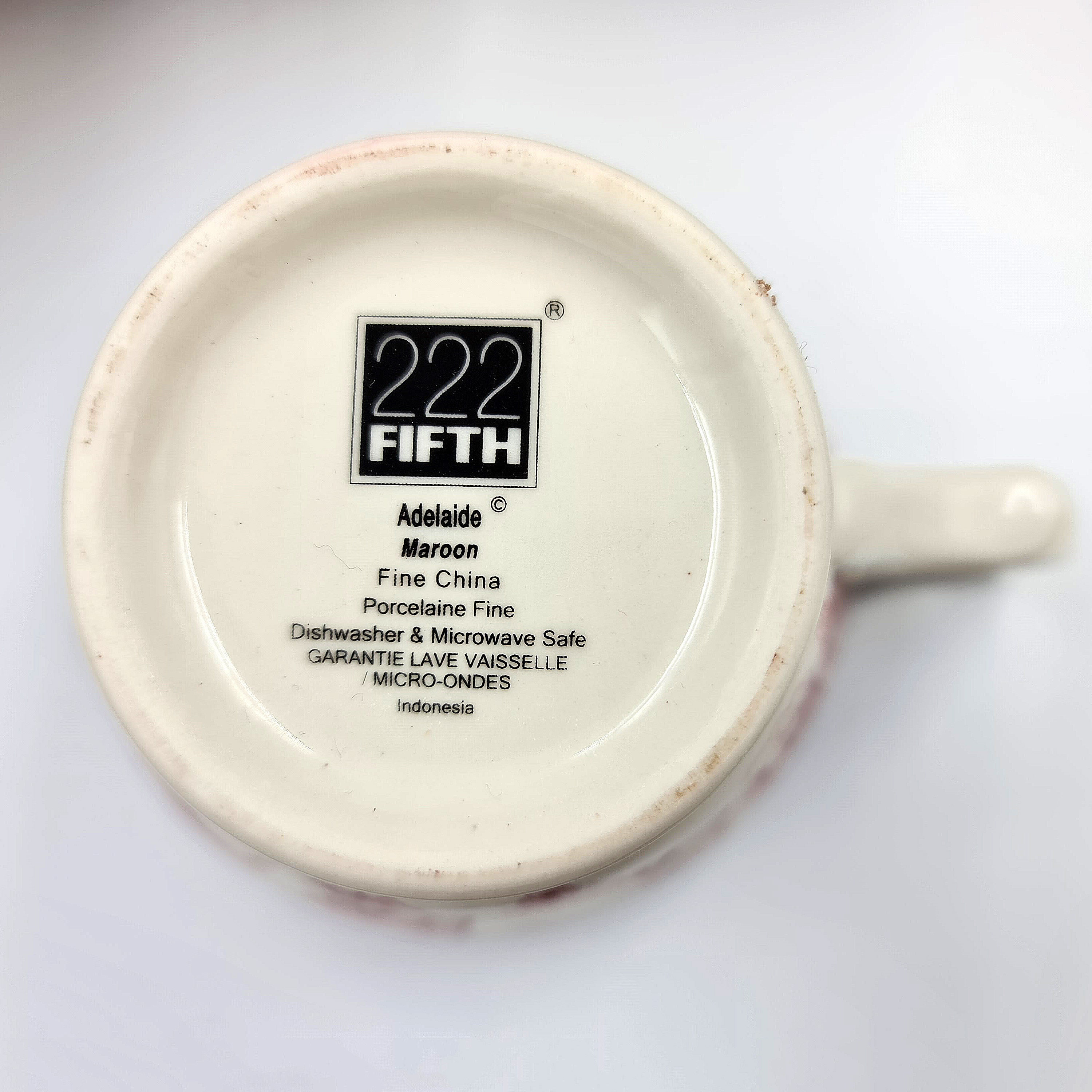 222 Fifth Adelaide Maroon Dinner and Tea Set - Etsy