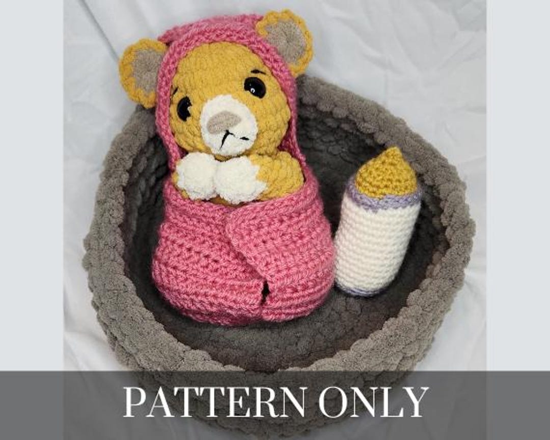 Lion Cub and Accessories Crochet PATTERN ONLY DIY - Etsy