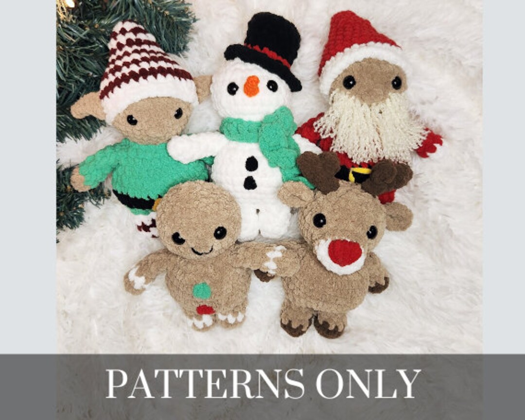 Christmas Crochet Pattern Bundle – Elf, Santa, Snowman, Reindeer ...