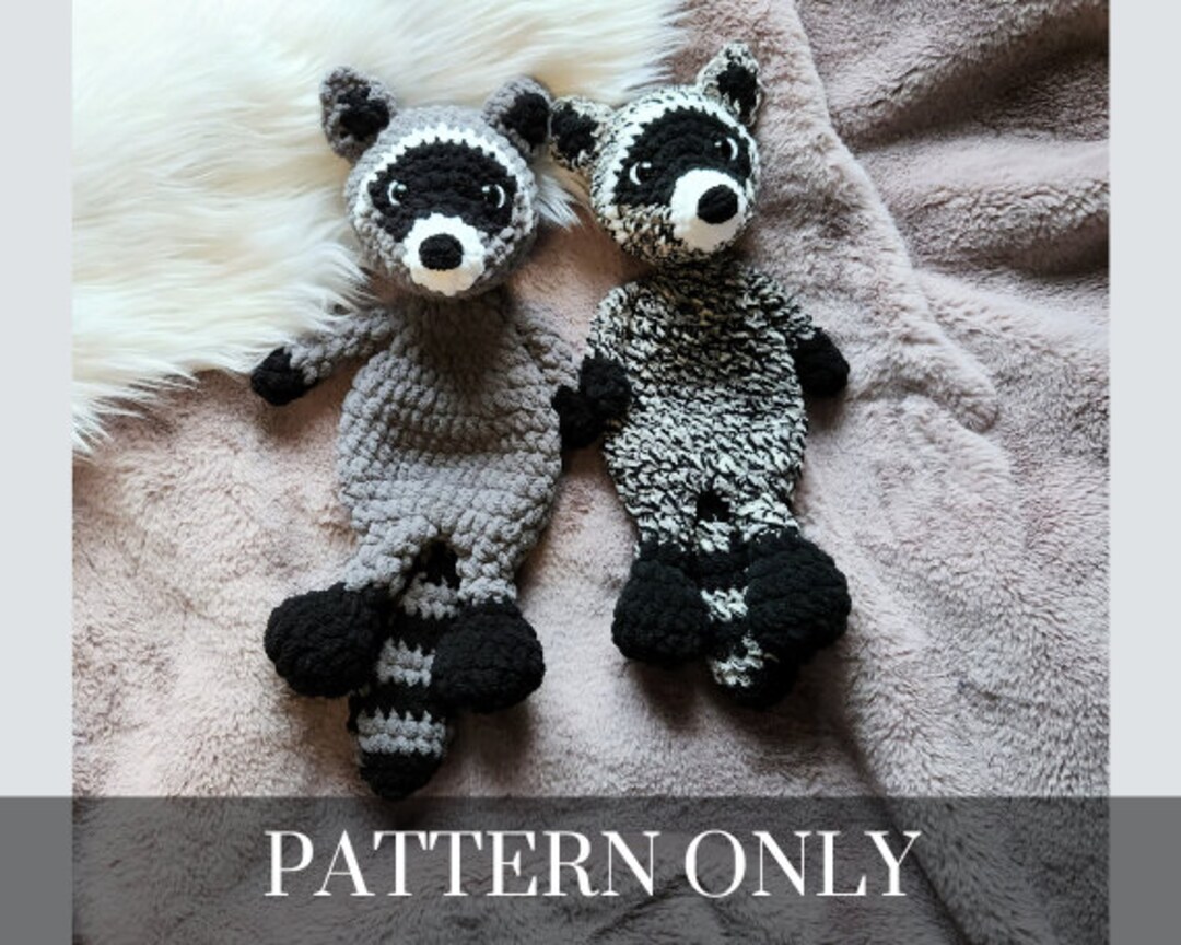 Crochet Raccoon Snuggler PATTERN ONLY - DIY Amigurumi Raccoon Comforter ...