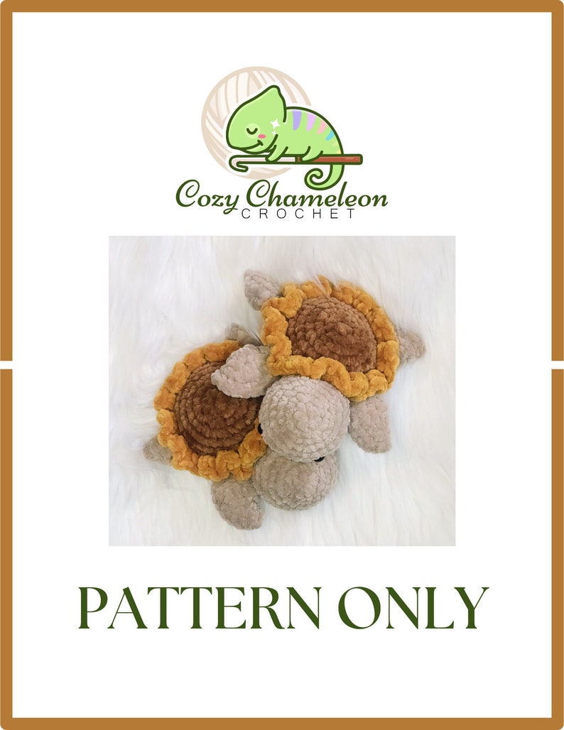 Sunflower Turtle PATTERN ONLY - Etsy