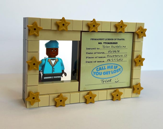 Tyler, the Creator "call Me If You Get Lost" License Display Set - Etsy