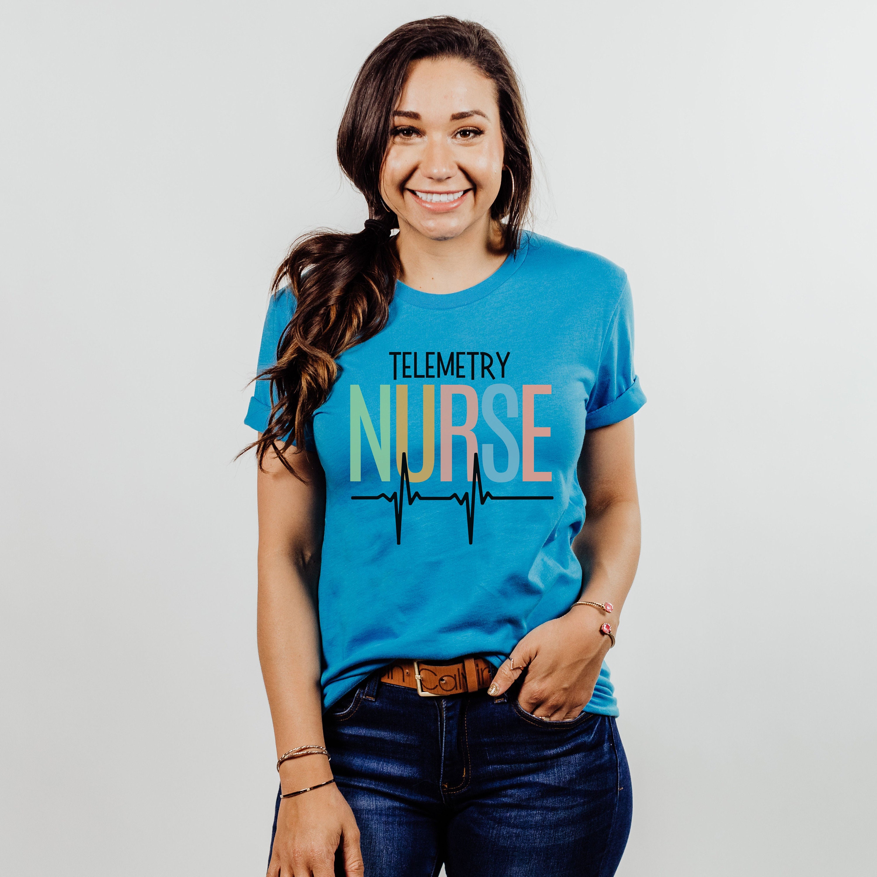 Telemetry Nurse Shirt, Telemetry Nurse, Gift for Nurse, Nurse Shirt, Telemetry Tech Shirt ...