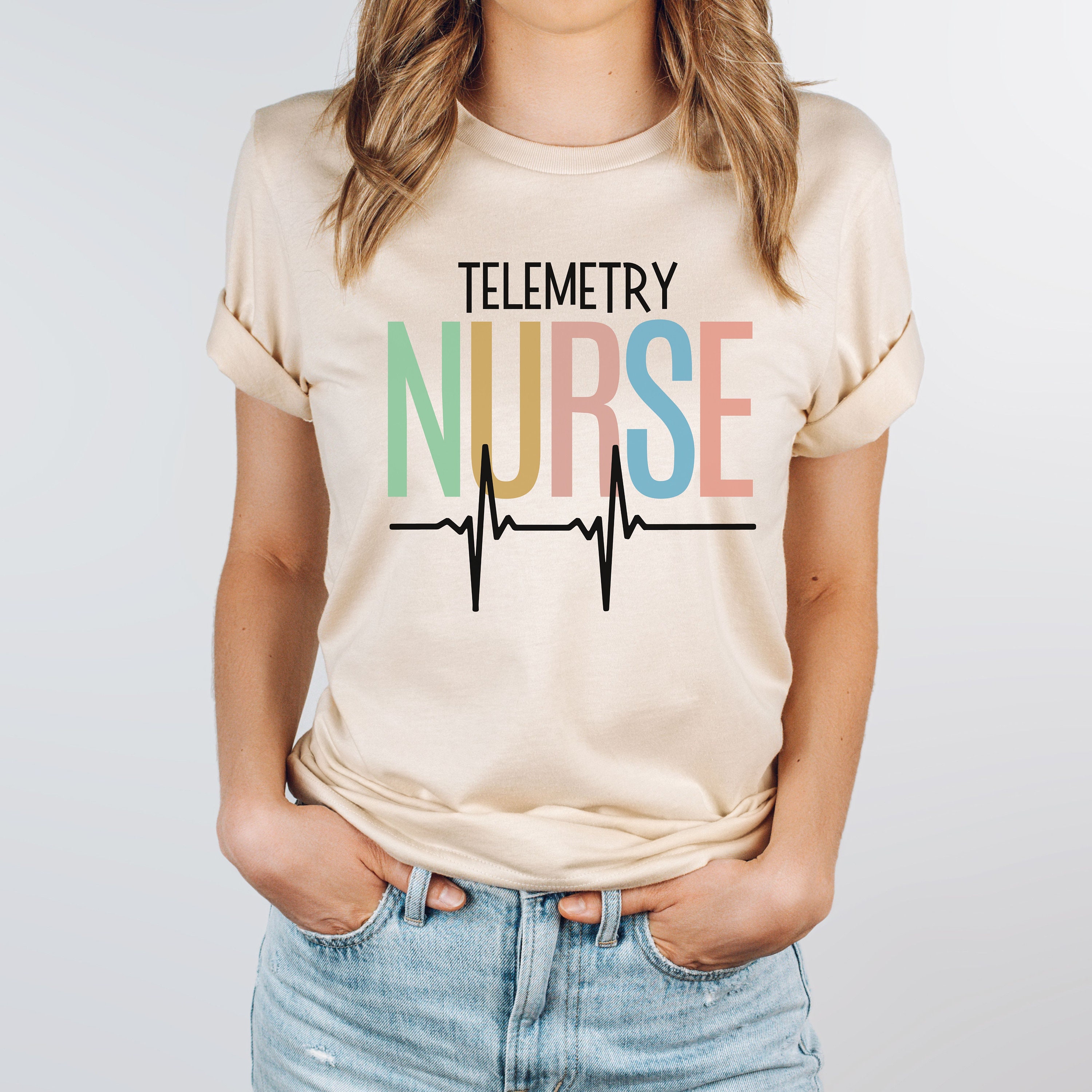 Telemetry Nurse Shirt, Telemetry Nurse, Gift for Nurse, Nurse Shirt ...