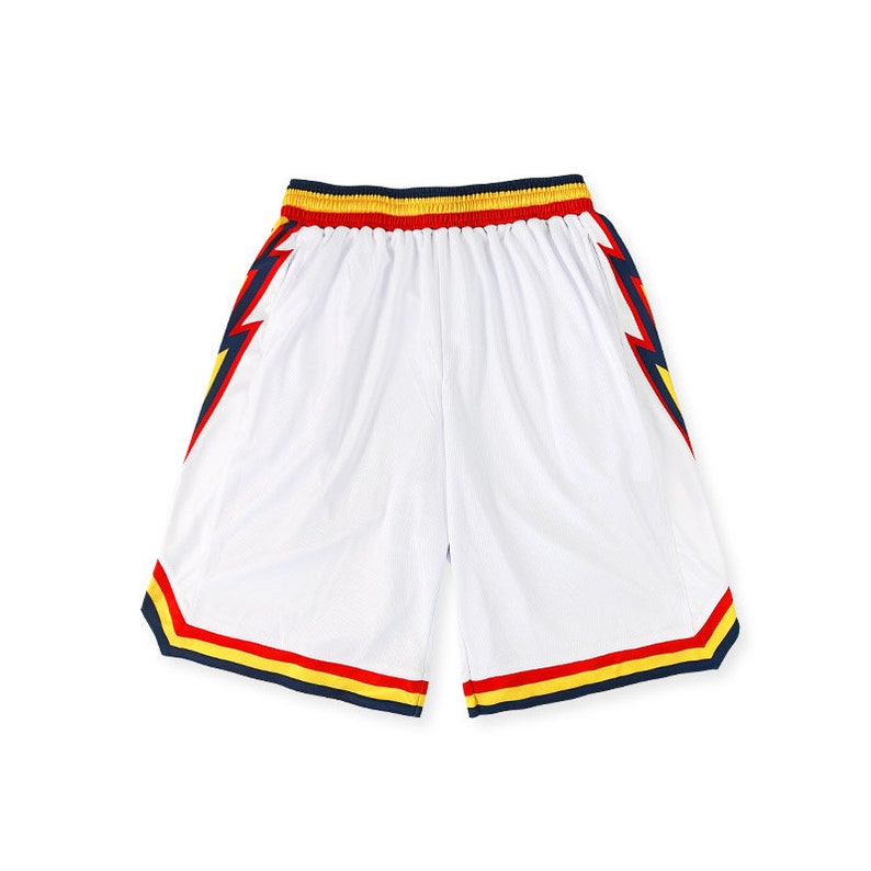 Lightning ( Yellow / Red) Basketball Shorts Athletic Quick Dry Workout ...