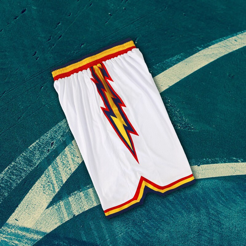 Lightning ( Yellow / Red) Basketball Shorts Athletic Quick Dry Workout ...
