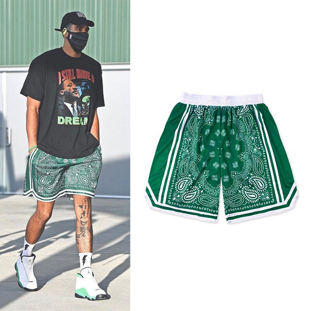 Tribal (green/white) Basketball Shorts Athletic Quick Dry Workout ...